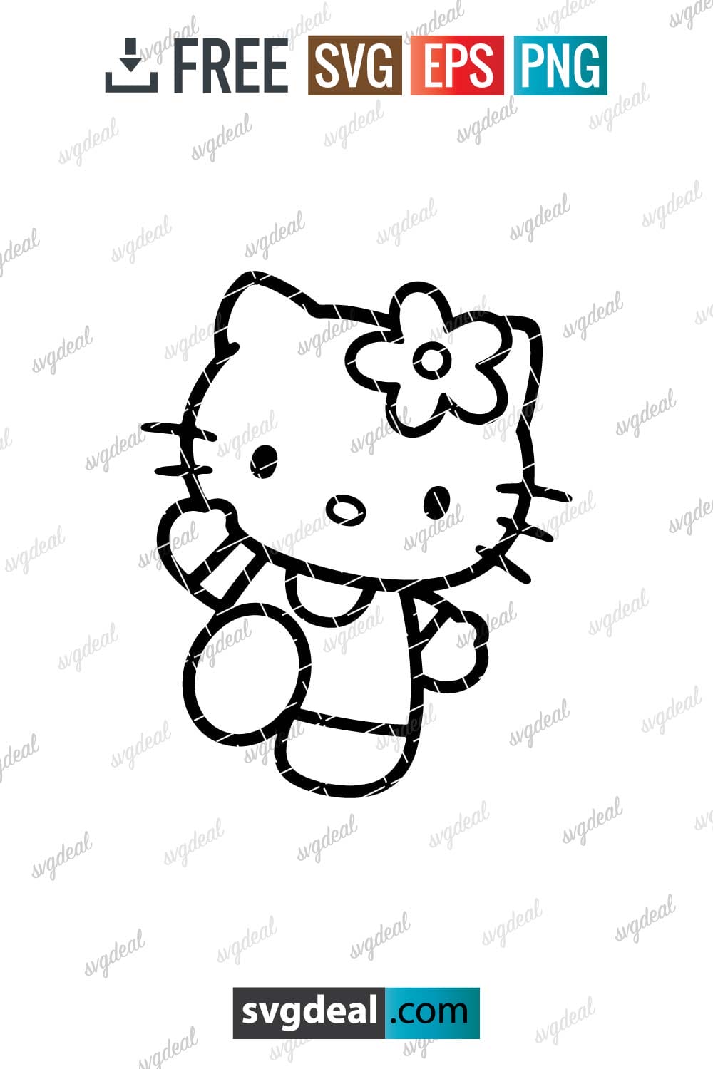Free Hello Kitty Svg - SVGDeal.com