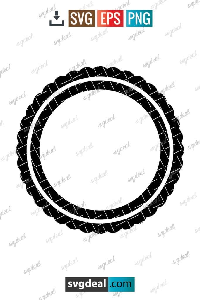 Free Circle Monogram Frame Svg - SVGDeal.com