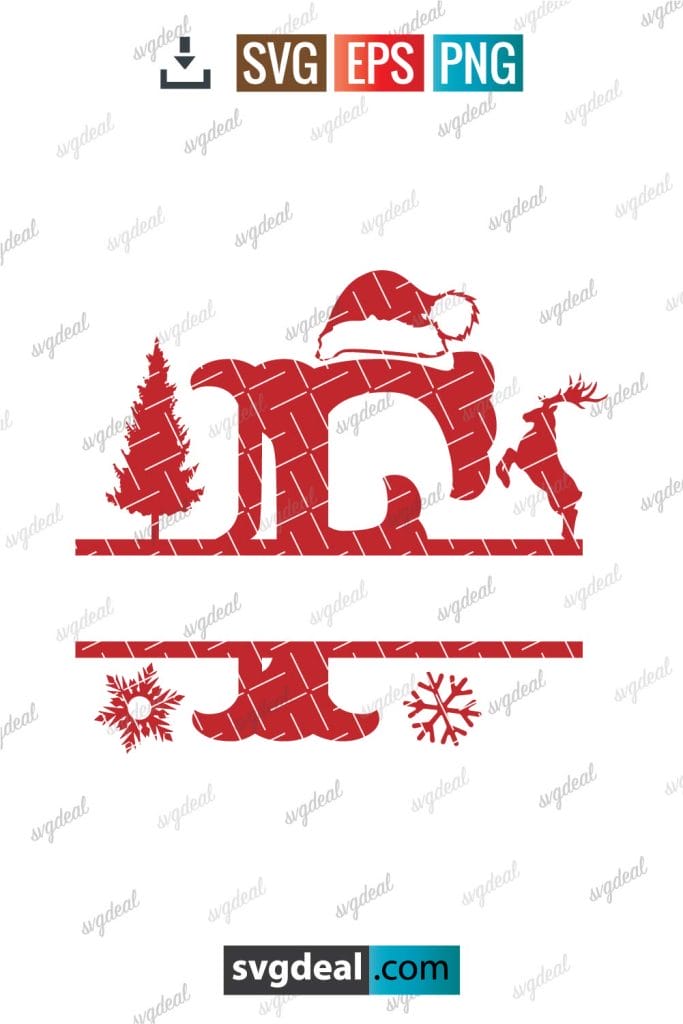 Free Letter F Christmas Split Letter Svg - SVGDeal.com