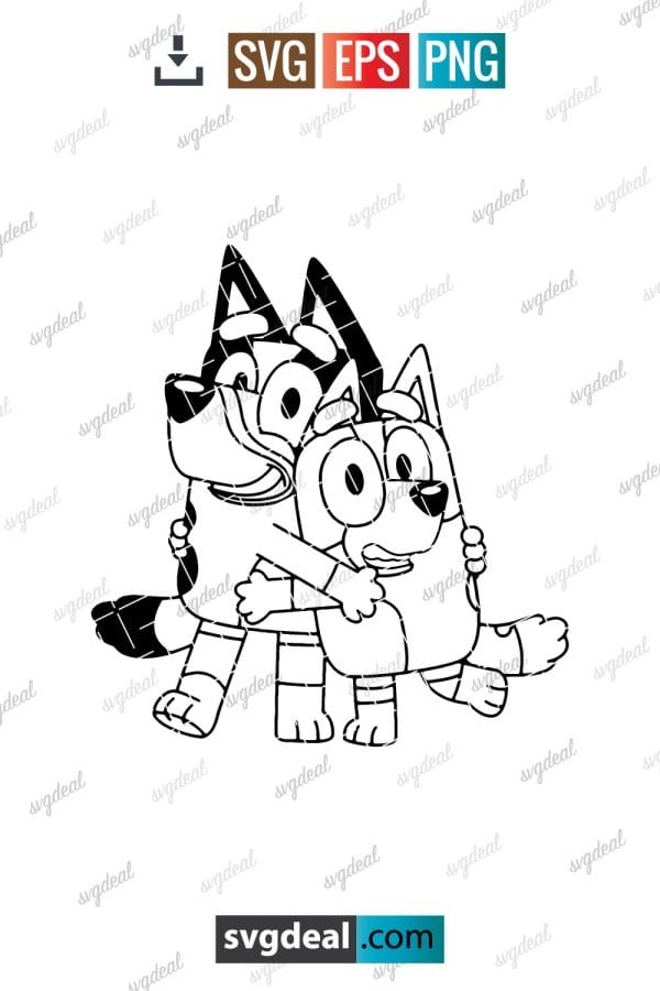 Free Bluey And Bingo Svg