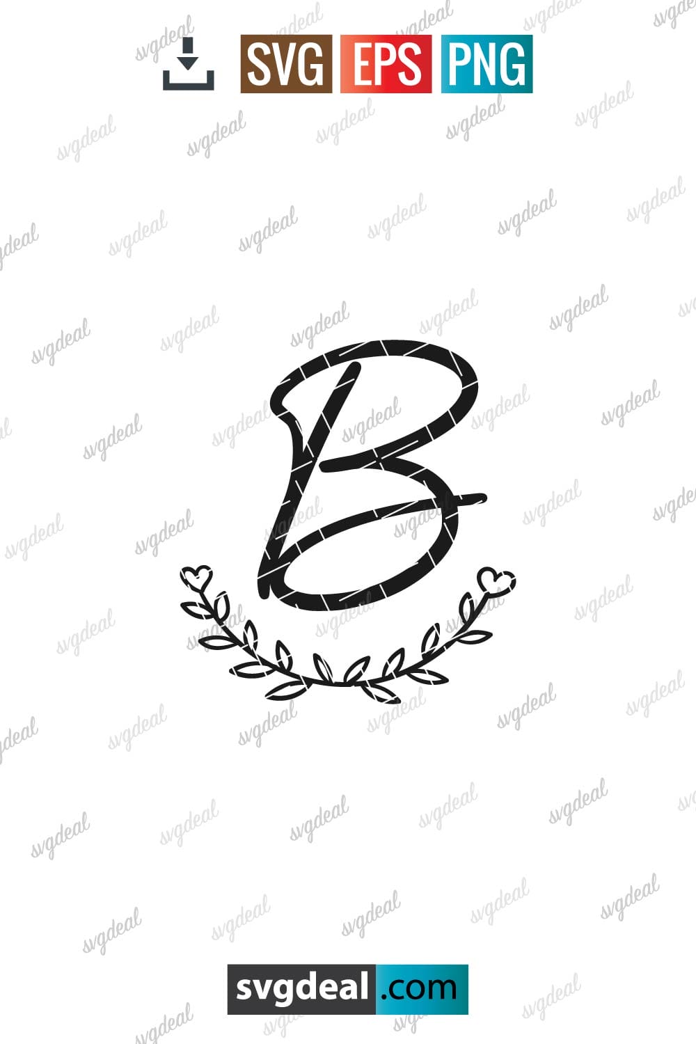 Free Letter B Monogram Svg - SVGDeal.com