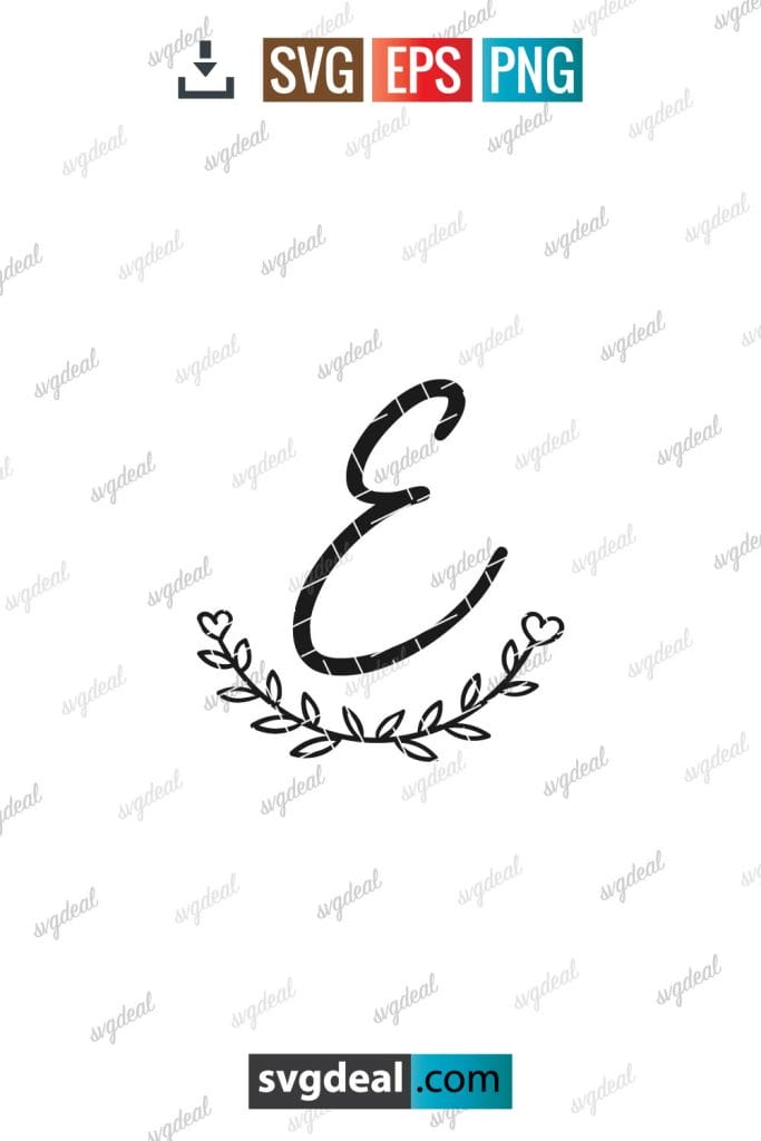 Free Letter E Monogram Svg - SVGDeal.com