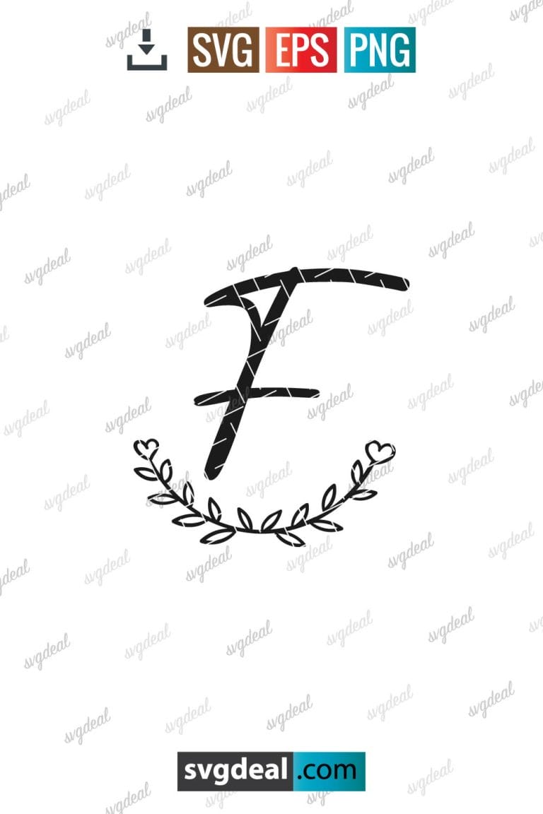 Free Letter F Monogram Svg - SVGDeal.com