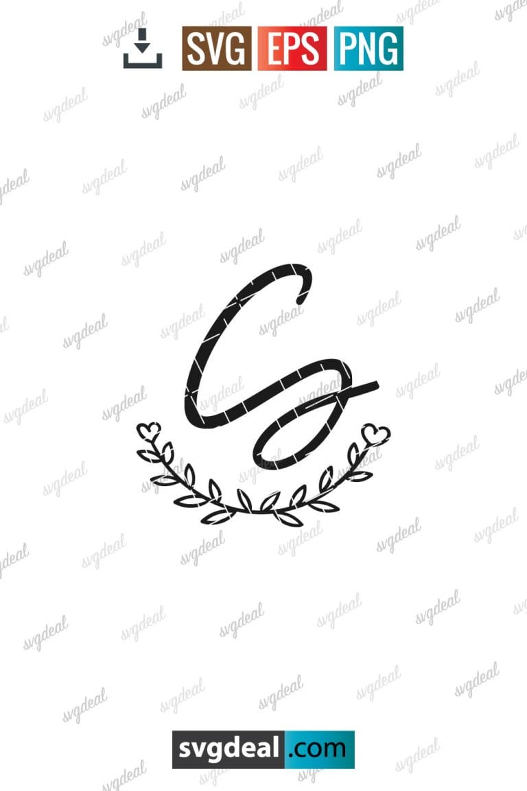 Free Letter G Monogram Svg - SVGDeal.com