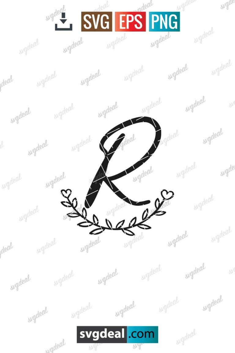 Free Letter R Monogram Svg - SVGDeal.com