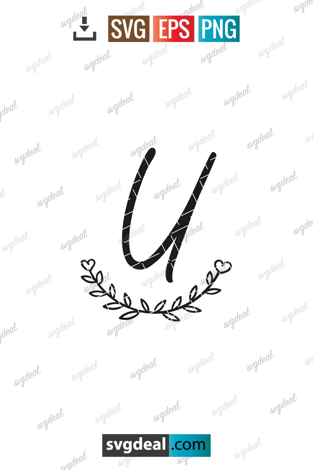 Free Letter U Monogram Svg - SVGDeal.com