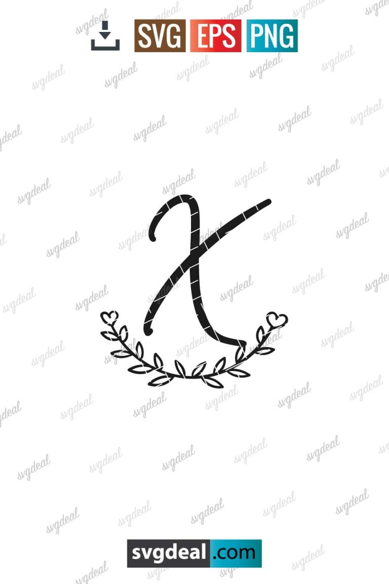 Free Letter X Monogram Svg - SVGDeal.com