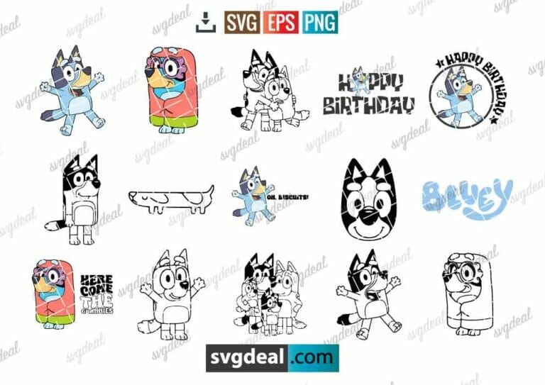 19 FREE Bluey SVG Files For You - SVGDeal | Free SVG Files