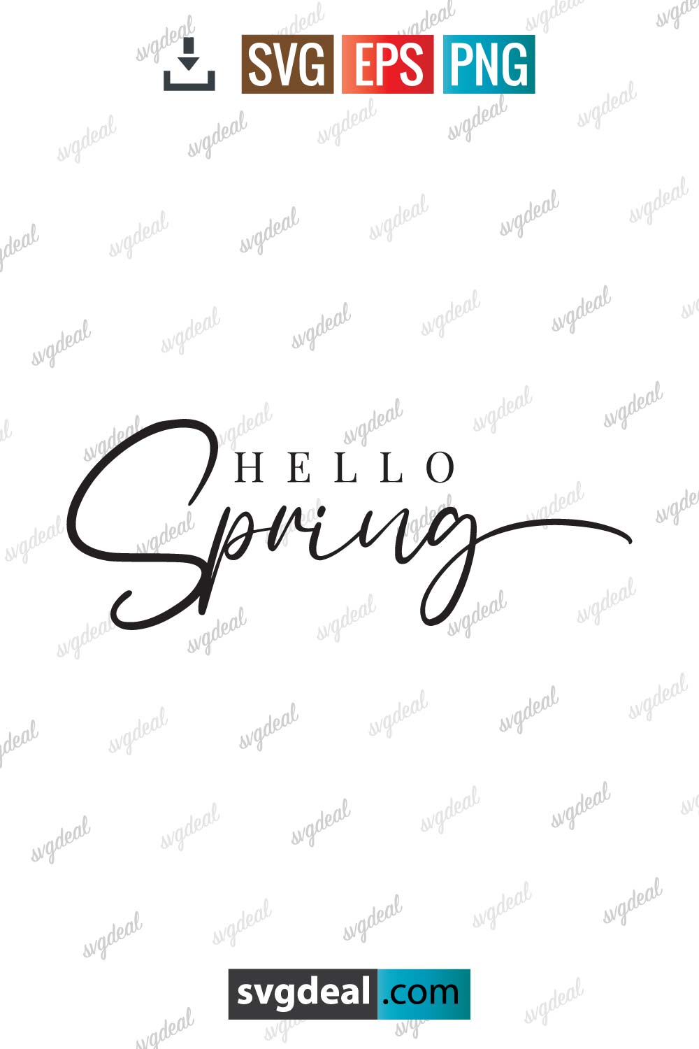 Free Hello Spring Svg - SVGDeal.com