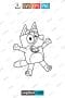 Bluey Outline Svg - Free SVG Files