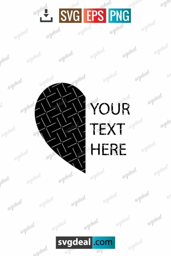 Free Half Heart Svg - SVGDeal.com