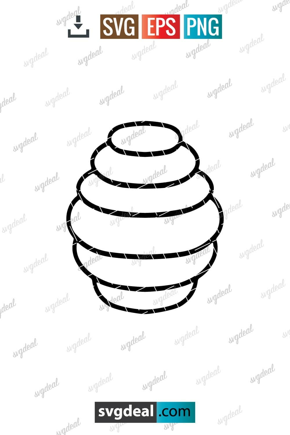 Free Beehive Svg - SVGDeal.com