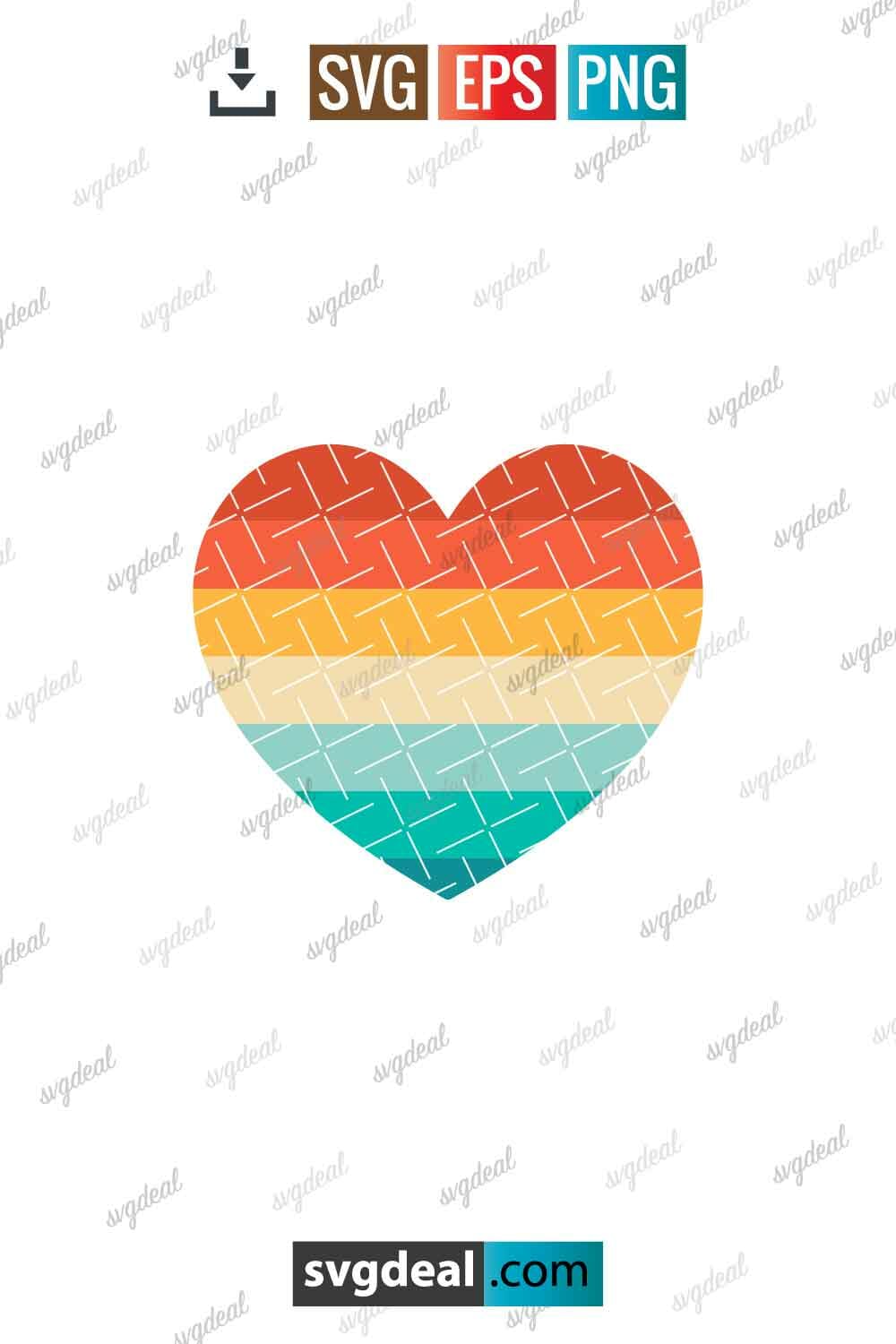 Free Retro Heart Svg - SVGDeal.com