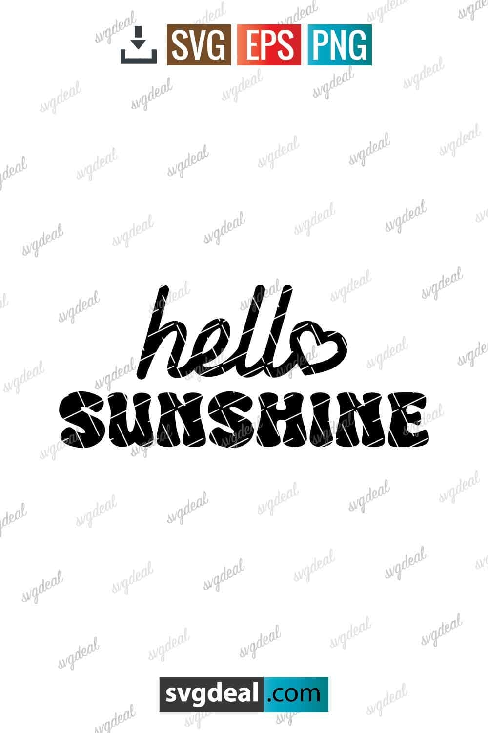Free Hello Sunshine Svg - SVGDeal.com