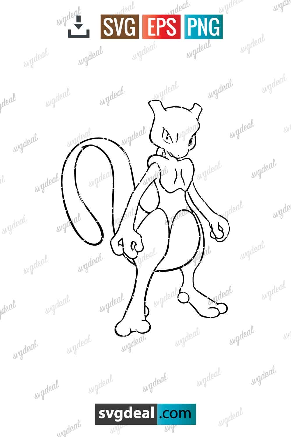 Mewtwo Svg - Free SVG Files
