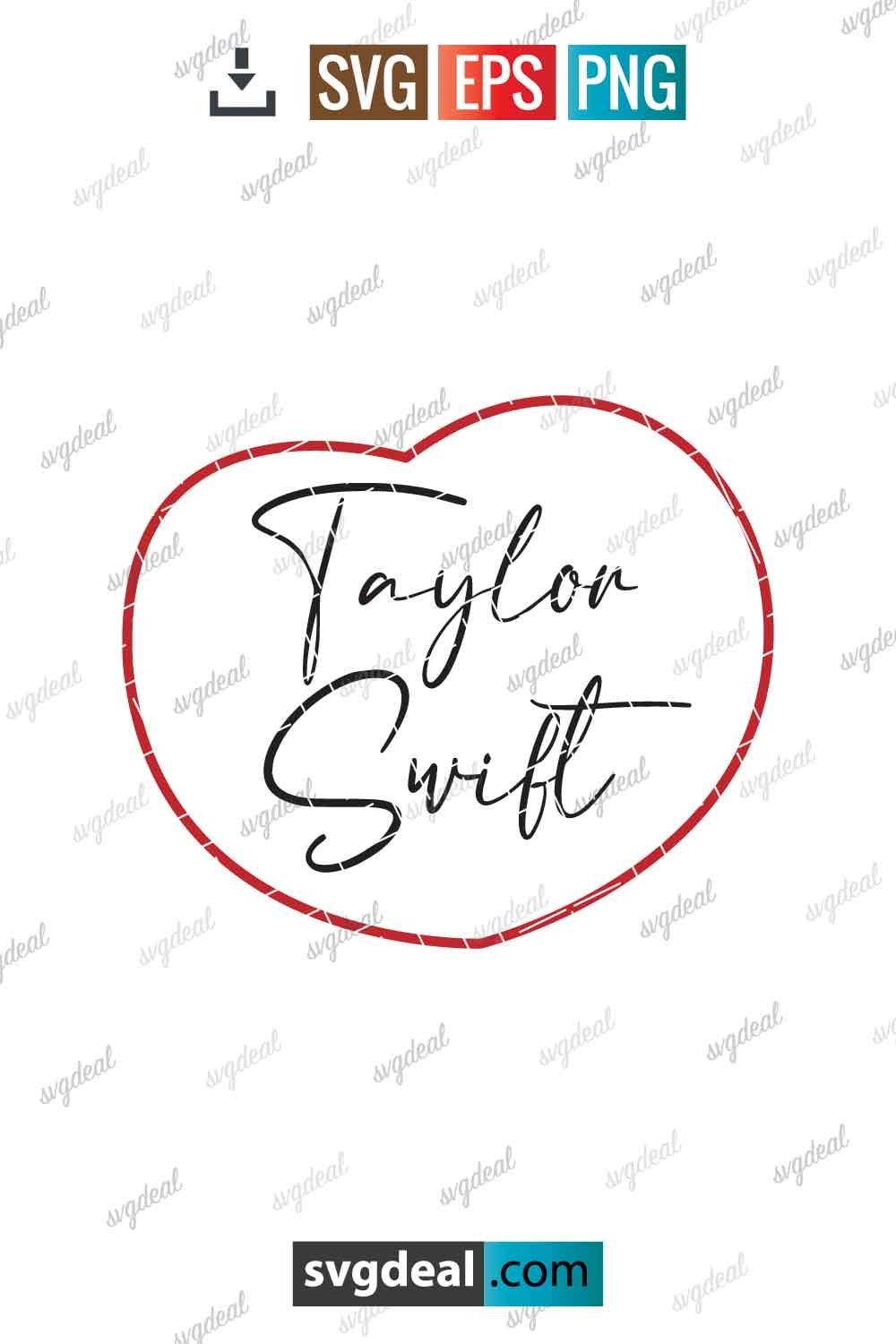 Free Taylor Swift Heart Svg - SVGDeal.com
